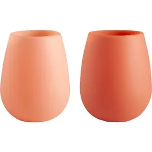 PORTER GREEN Fegg | Silicone Unbreakable Glassesset Of 2 - Terra + Peach