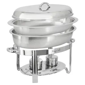 MEGACHEF 5.8 Quart Stainless Steel Oval Professional Chafing Dish/food Warmer/buffet Server Serving Dish