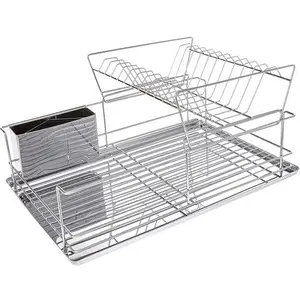 MEGACHEF 15.5 Inch Stainless Iron Shelf Dish Rack