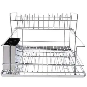 MEGACHEF 15.5 Inch Stainless Iron Shelf Dish Rack