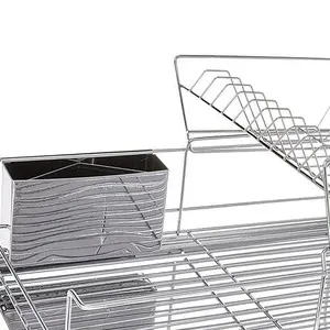 MEGACHEF 15.5 Inch Stainless Iron Shelf Dish Rack