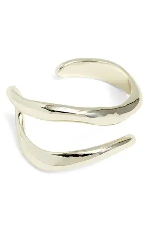 Madewell Sculptural Illusion Cuff Bracelet - Warm Silver