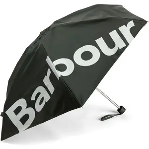 Barbour Logo Print Telescopic Mini Umbrella