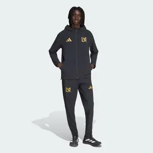 Adidas Lafc Tiro Travel Full-zip Hooded Windbreaker By - Black