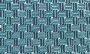 Canali Teal Geometric Jacquard Silk Tie