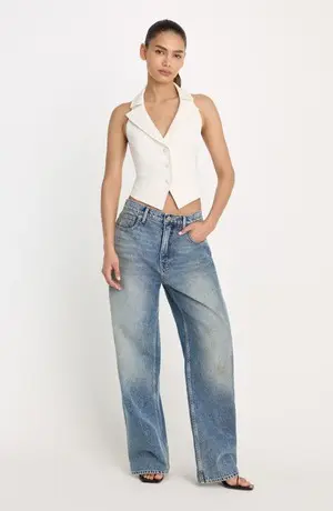 Good American Luxe Suiting Halter Vest - Soft Shell