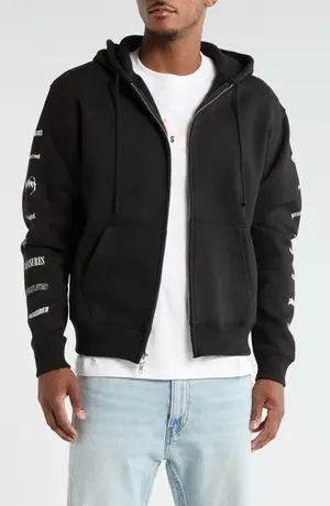 PLEASURES Woodmark Fleece Zip-up Hoodie
