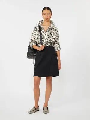 Max Mara Oversized Printed Poplin Shirt