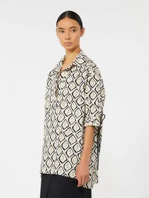 Max Mara Oversized Printed Poplin Shirt