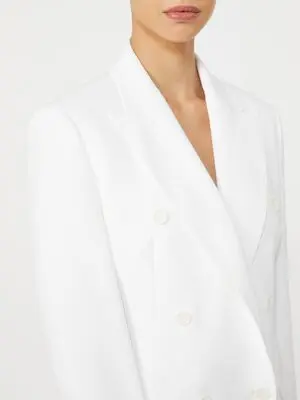 Max Mara Cotton Crepe Canvas Blazer