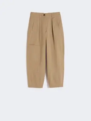 Max Mara Cotton Bull Denim Cargo Trousers