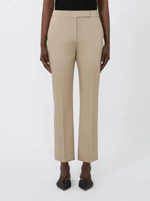 Max Mara Slim-fit Cotton Satin Trousers - Kaki