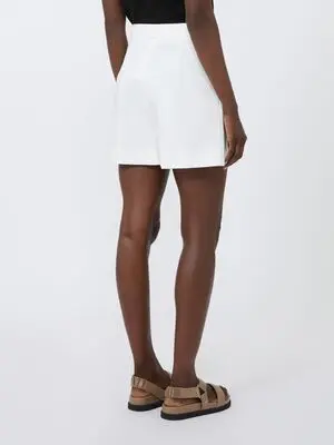 Max Mara Stretch Cotton Satin High-waisted Shorts - Silk
