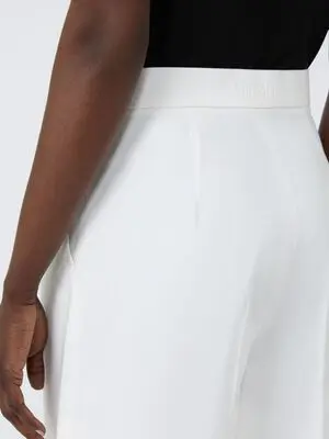 Max Mara Stretch Cotton Satin High-waisted Shorts - Silk
