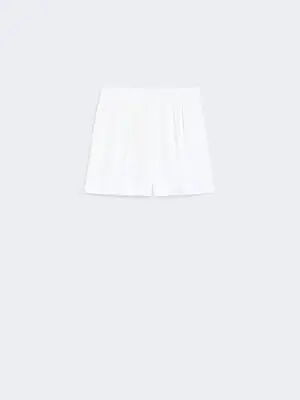 Max Mara Stretch Cotton Satin High-waisted Shorts - Silk