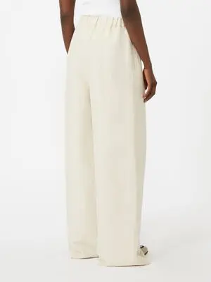 Max Mara Linen And Silk Wide-leg Trousers - Beige