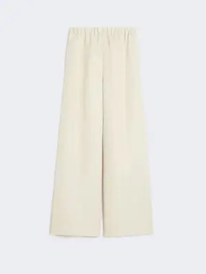 Max Mara Linen And Silk Wide-leg Trousers - Beige