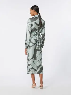 Max Mara Printed Silk Twill Shirt Dress