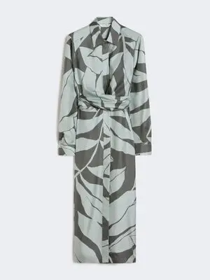 Max Mara Printed Silk Twill Shirt Dress