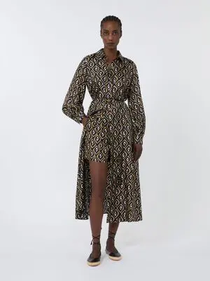 Max Mara Printed Silk Shorts