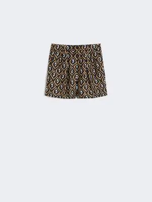 Max Mara Printed Silk Shorts