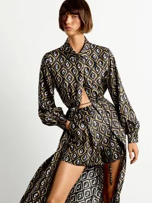 Max Mara Printed Silk Shorts