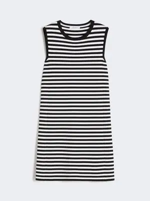 Max Mara Sleeveless Dress In Viscose Crêpe Yarn - Black