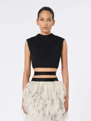 Max Mara Sleeveless Cropped Jumper