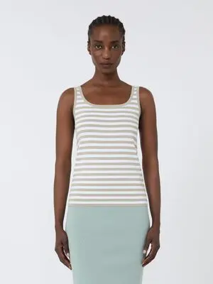 Max Mara Viscose Crêpe Yarn Sleeveless Jumper - Pink