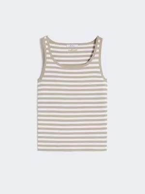 Max Mara Viscose Crêpe Yarn Sleeveless Jumper - Pink