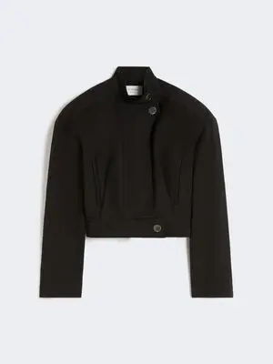 Max Mara Oversized Cotton Bomber Jacket - Black