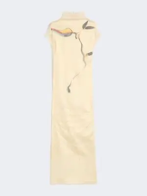 Max Mara Double-layer Satin Dress - Light Yellow
