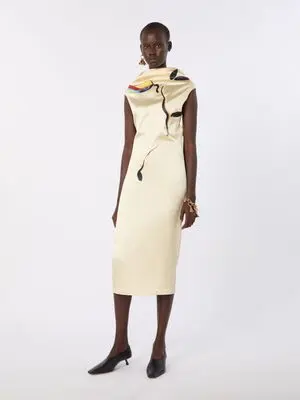 Max Mara Double-layer Satin Dress