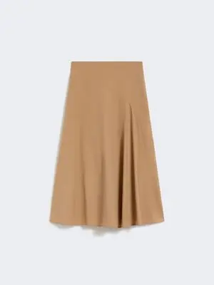 Max Mara Cotton-poplin Skirt - Tobacco
