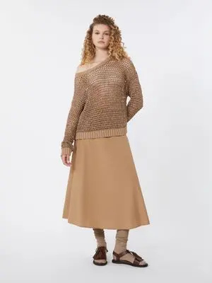 Max Mara Cotton-poplin Midi Skirt