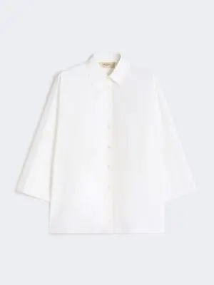 Max Mara Cotton Poplin Oversized Shirt - White
