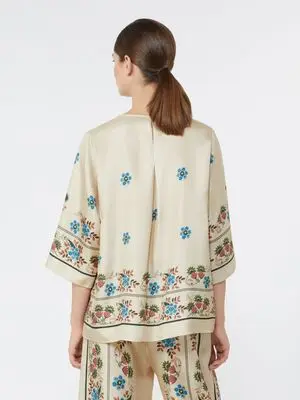 Max Mara Printed Silk Twill Blouse