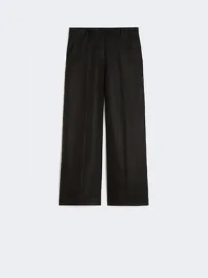 Max Mara Linen Canvas Trousers - Black