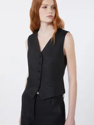 Max Mara Linen Canvas Waistcoat