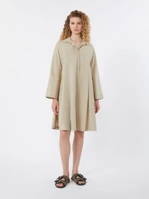 Max Mara Flared Cotton-poplin Dress
