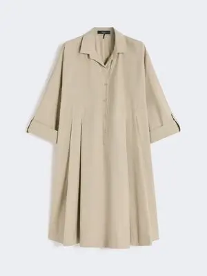 Max Mara Flared Cotton-poplin Dress