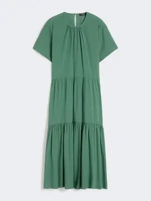 Max Mara Technical Cotton Canvas Dress - Green