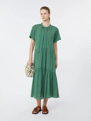 Max Mara Technical Cotton Canvas Dress