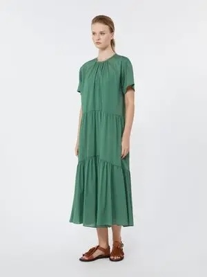 Max Mara Technical Cotton Canvas Dress
