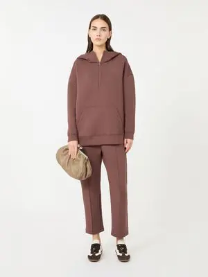 Max Mara Funnel Neck Scuba Jersey Sweatshirt - Brown