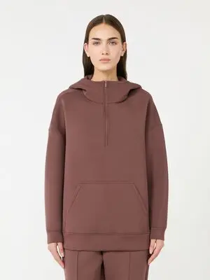 Max Mara Funnel Neck Scuba Jersey Sweatshirt - Brown