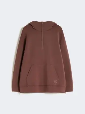 Max Mara Funnel Neck Scuba Jersey Sweatshirt - Brown