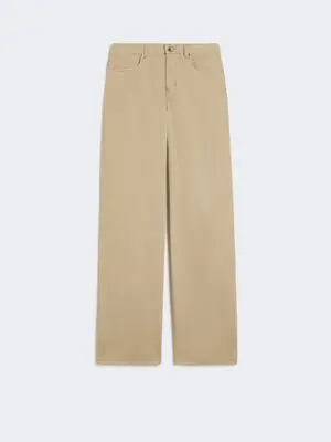 Max Mara Cotton Satin Baggy Trousers - Colonial