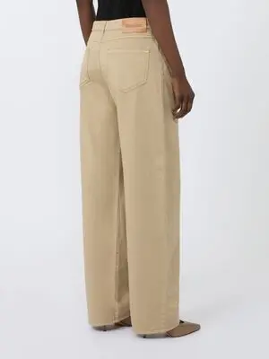 Max Mara Cotton Satin Baggy Trousers - Colonial