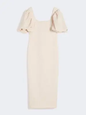 Max Mara Long Jacquard Cloque Dress